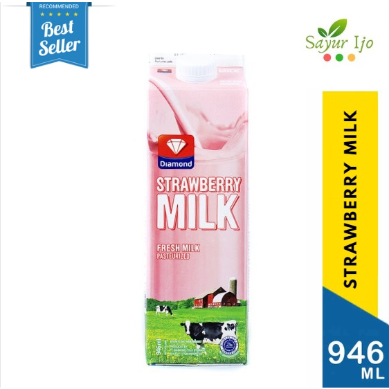 Jual DIAMOND Strawberry Milk 946 ML Fresh Susu Rasa Buah Stroberi Segar ...