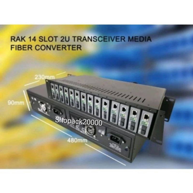 Jual Rack Mount rak media converter FO cocok untuk HTB 3100 netlink dan ...