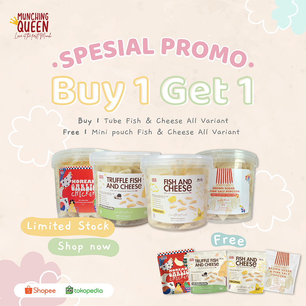 Jual Buy 1 Munching Queen (Tube) Get 1 Mini Pouch | Shopee Indonesia