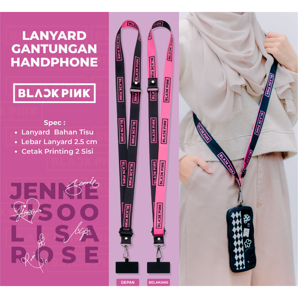 Jual Lanyard Black Pink / Lanyard Konser BP / Lanyard HP / Lanyard ...
