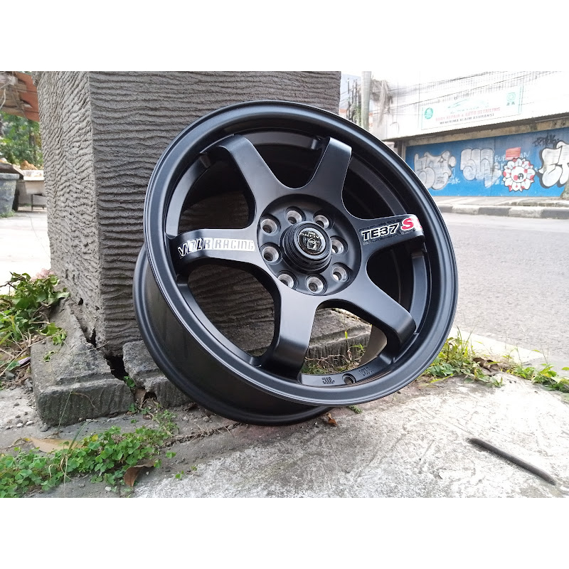Jual VELG HSR TE37 SL R15X7 HOLE 4X100-114,3 ET38 BLACK | Shopee Indonesia