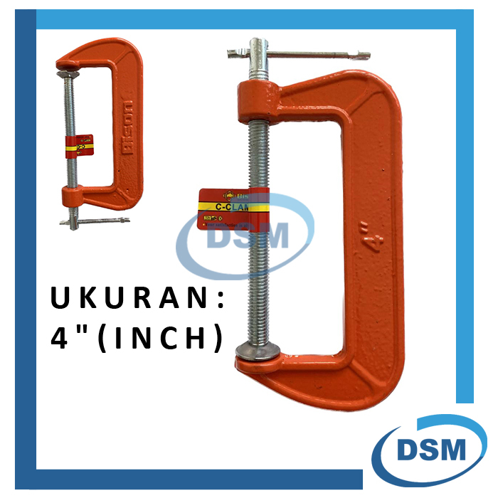 Jual BISON KLEM C 4 INCH CATOK KAYU CLAMP G ALAT JEPIT KAYU PENJEPIT ...