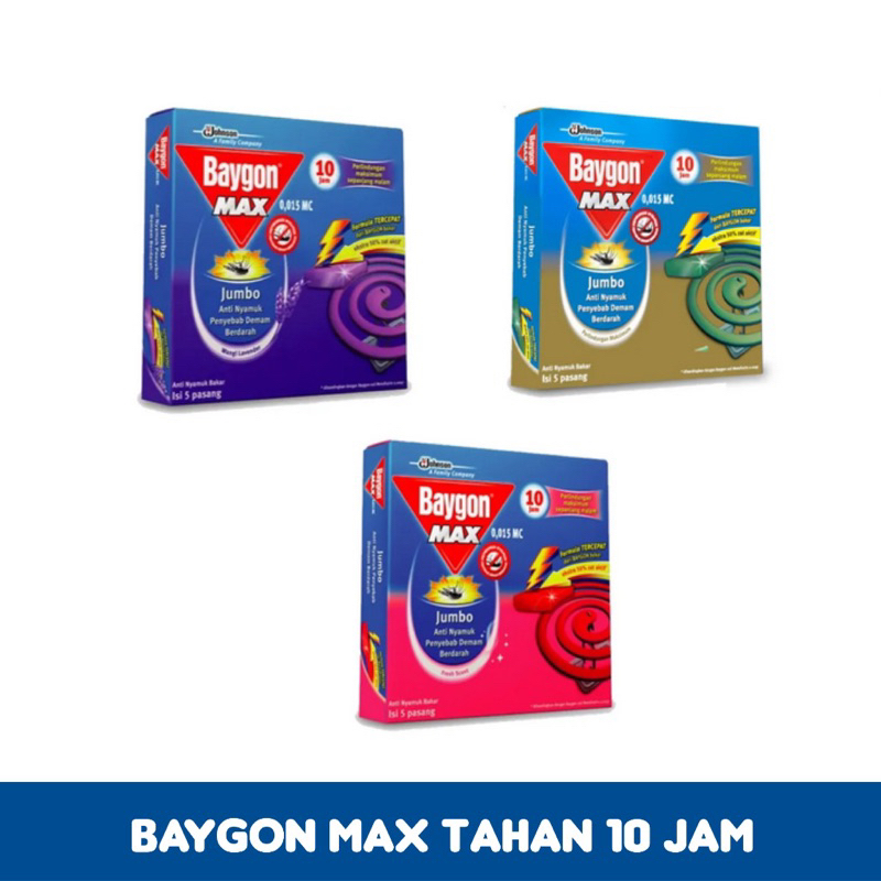 Jual Baygon Max Jumbo Obat Nyamuk Bakar 5 Pasang 1 Box | Shopee Indonesia