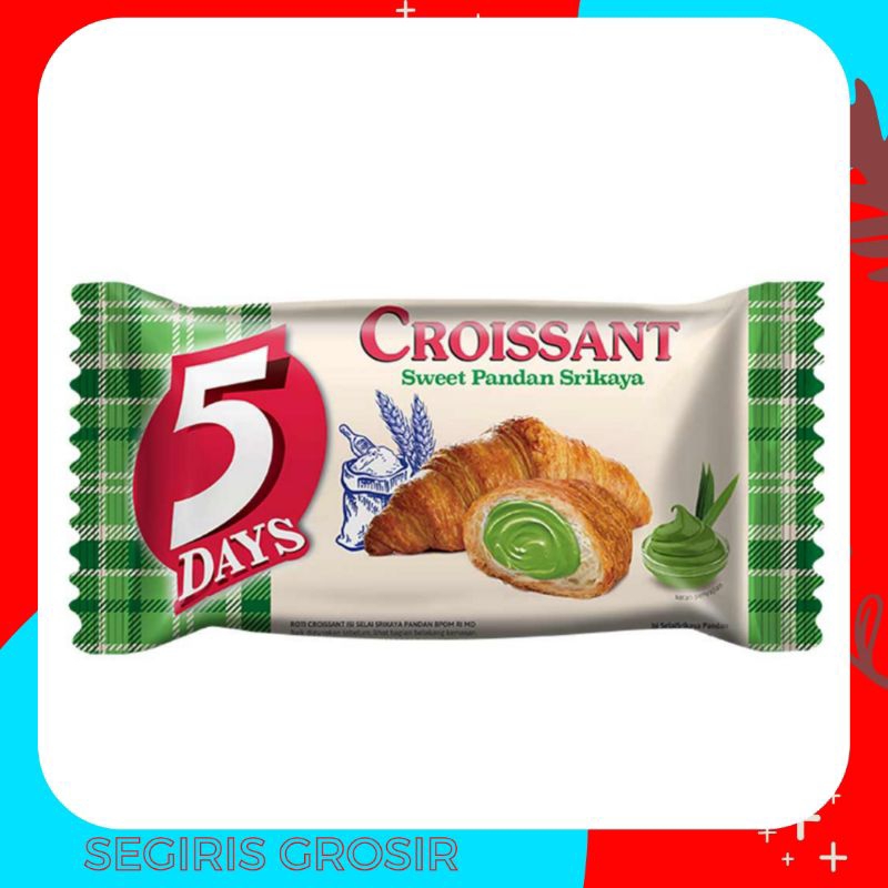 Jual Roti 5 Days Croissant Pandan Srikaya 60G | Shopee Indonesia