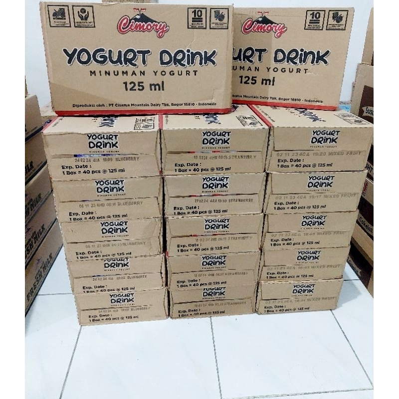 Jual Cimory Yogurt Drink Minuman Yogurt 125 ml 1 dus / 1 karton isi 40 pcs | Shopee Indonesia