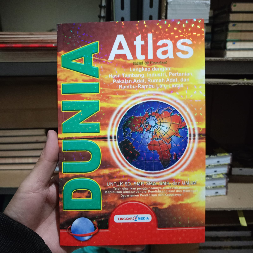 Jual Buku Atlas Indonesia dan Dunia Edisi 38 Provinsi A5 Untuk SD SMP ...