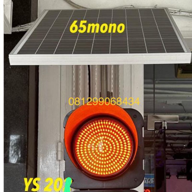 Jual lampu traffic light kuning kuning solar cell lampu lalu lintas ...