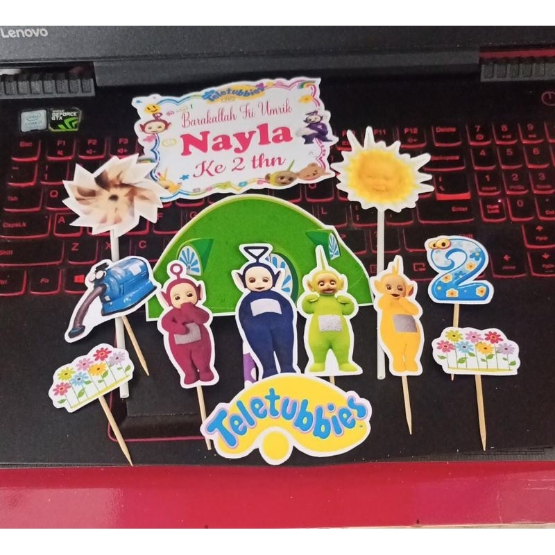 Jual cake topper hiasan kue teletubbies teletabis boneka baby shower ...