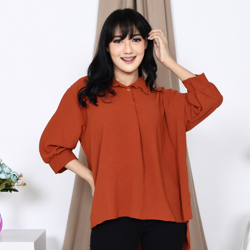 Jual Blouse Wanita Terkini Lengan Balon / Kemjea Wanita Penguin Lengan ...