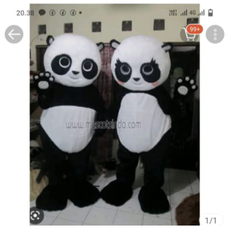 Jual Kostum badut Panda Request termurah | Shopee Indonesia