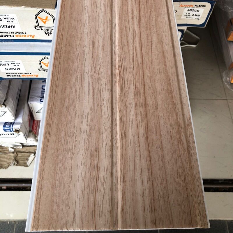 Jual Plafon PVC Doff Serat Kayu Muda Nat Wood9N | Shopee Indonesia