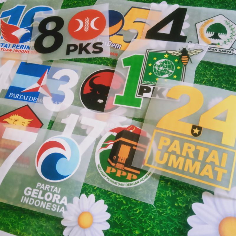 Jual DTF LOGO PARTAI POLITIK PEMILU 2024 VERSI ANGKA | Shopee Indonesia