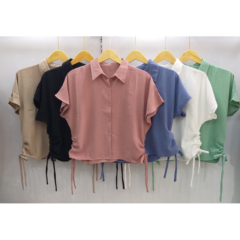 Jual ATASAN BLOUSE CRINKLE / KEMEJA CRINKLE TALI SERUT - new 03 ...