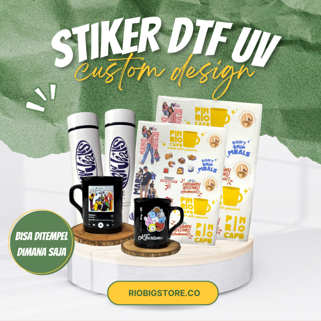 Jual [ CUSTOM ] Stiker DTF UV Custom Design Ukuran A3/A3+ Print DTF UV ...