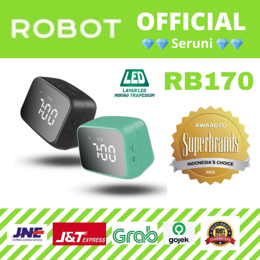 Jual ( SERUNI ) ROBOT RB170 Speaker Bluetooth 5.3 with LED Display ...