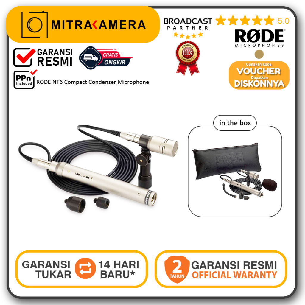 Jual RODE NT6 Compact Condenser Microphone Official Waranty | Shopee ...