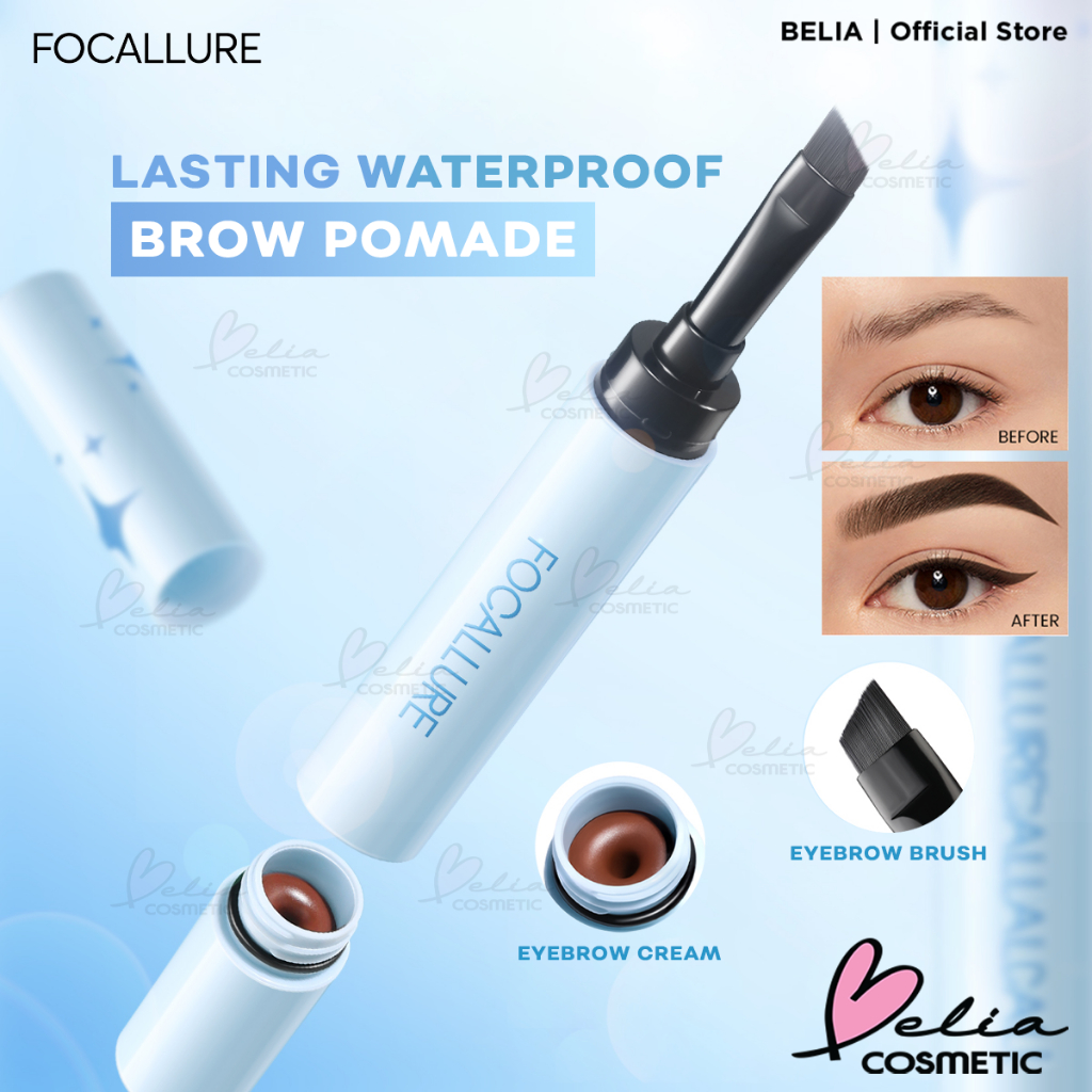 Jual BELIA FOCALLURE Pro-stay Eyebrow Cream FA-E23 | Tahan lama 3 Warna ...