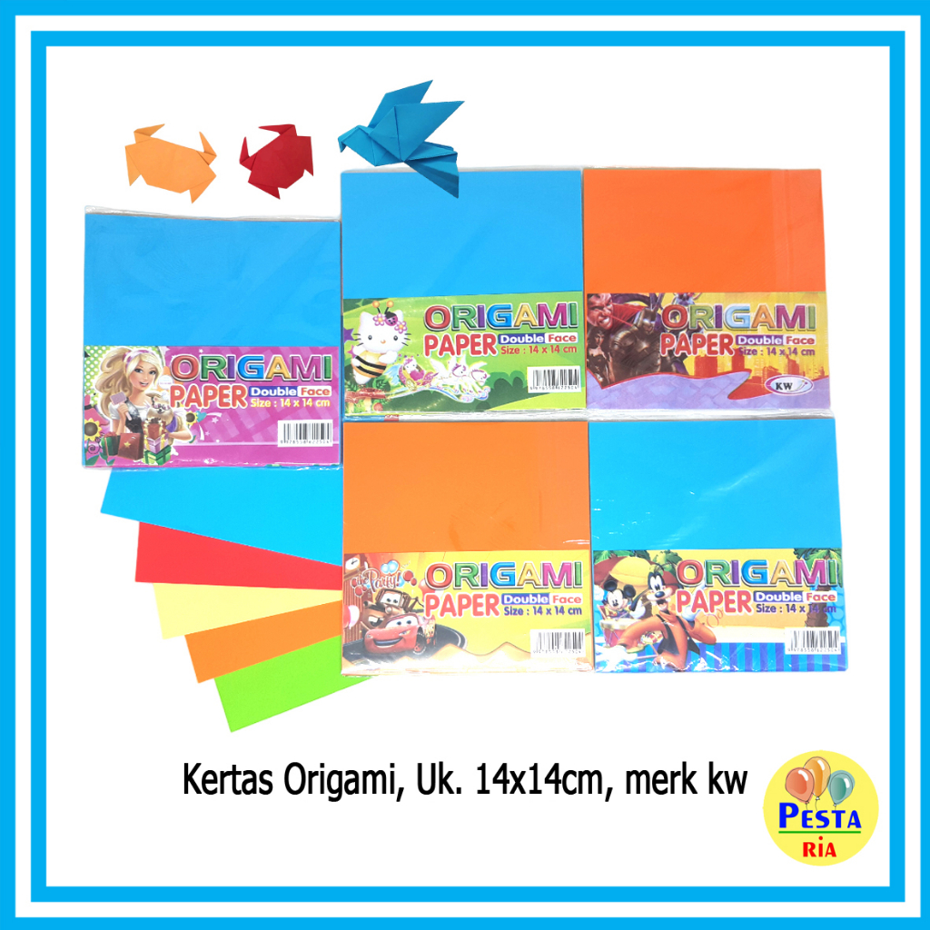 Jual Murah!! (1 Pak ) Kertas Origami Uk 14x14, kertas lipat, kertas ...