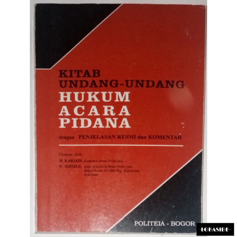 Jual Kitab Undang-Undang Hukum Acara Pidana - Karjadi, Soesilo | Shopee ...