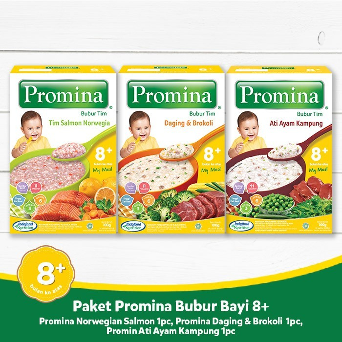 Jual Promina Bubur Bayi 8+ 100gr / MPASI BAYI / Promina Bubur TIM ...