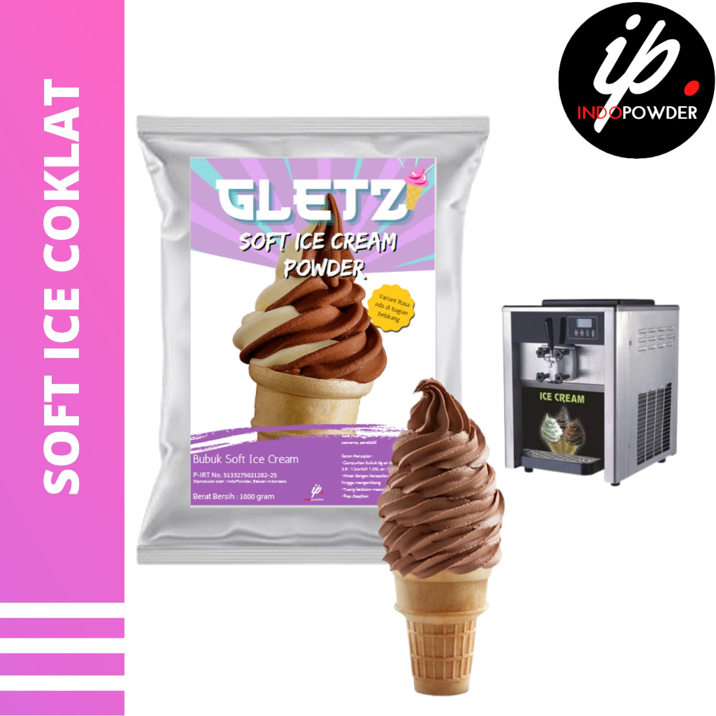 Jual SOFT ICE CREAM COKLAT 1Kg - Bubuk Es Krim Coklat - Bubuk Es Krim ...