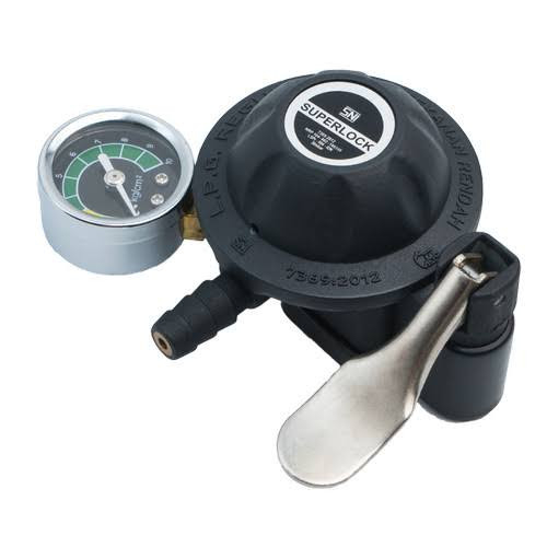 Jual Regulator Gas SUPERLOCK grs 01 Tekanan Rendah dengan Indikator Meter-Pemasangan tanpa karet ...