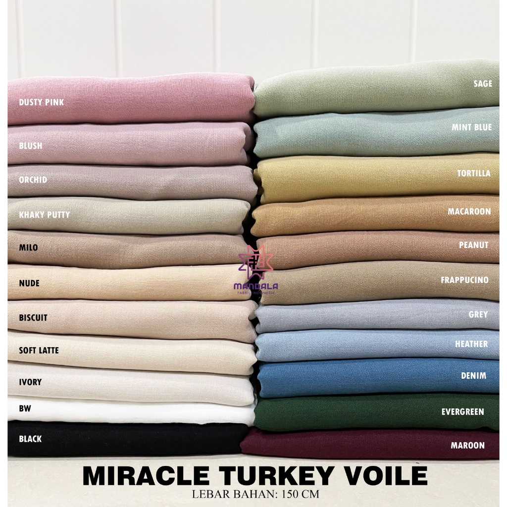 Jual Bahan Kain Miracle Turkey Voile/ Voal Arabian / Voal Syari ...