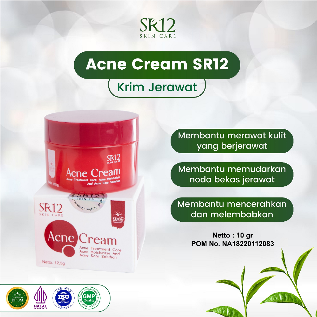 Jual Acne Cream SR12 Skincare - Krim Treatment Jerawat - Mengatasi Jerawat - Memudarkan Bekas ...