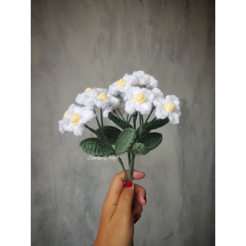 Jual Forget Me Not Rajut (Per Tangkai/Tambah Wrap) bunga rajut ...