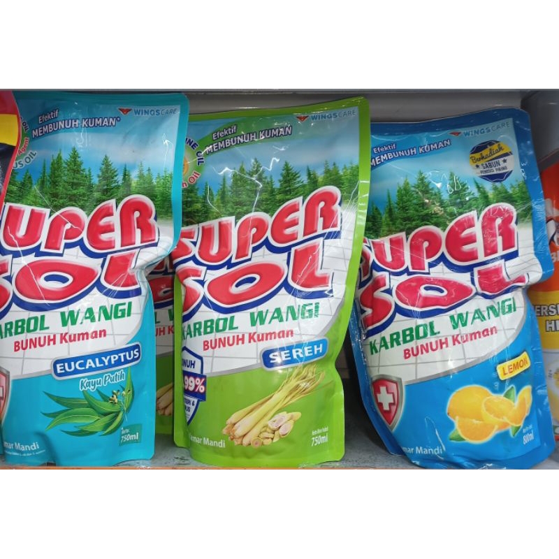 Jual Supersol karbol wangi reff. 800ml | Shopee Indonesia