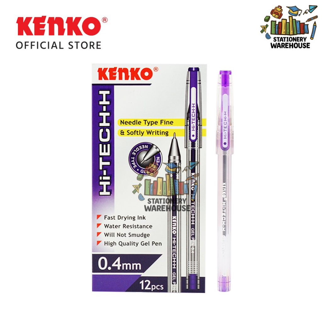 Jual Pulpen / Pena KENKO Gel Pen Hi-Tech-H 0.28Mm 0.4Mm Black Blue Pink ...