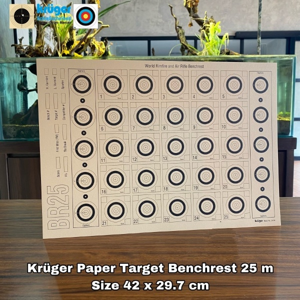 Jual Kertas Benchrest - Kertas Target Original Kruger Germany 20pcs ...