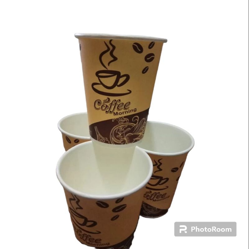 Jual Papercup / Paper cup Uk 8 oz (isi 50 pcs, gelas kertas, gelas kopi, Cup kertas | Shopee ...