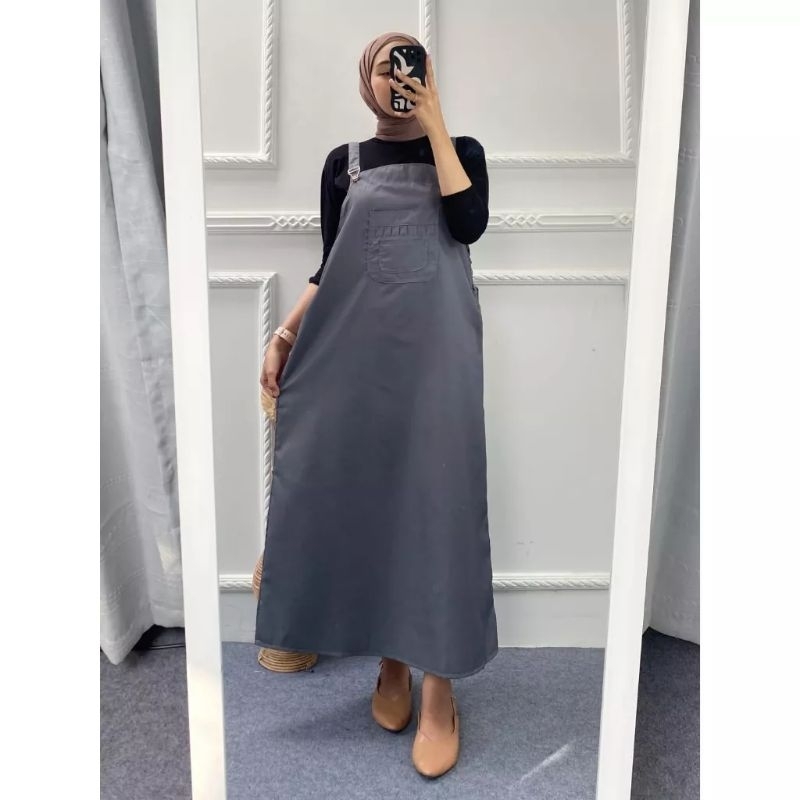 Jual Overall Polos Viral Terbaru Dress panjang Wanita Temi Jumsuit Baju ...