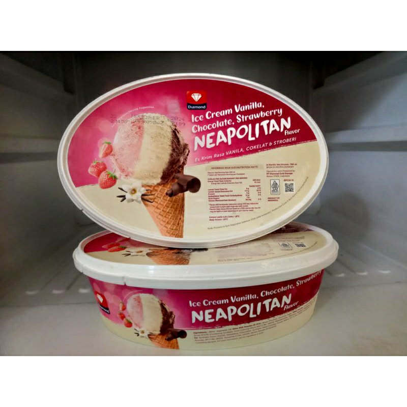 Jual Ice Cream / Es Krim Diamond 700ml - NEOPOLITAN (3 Rasa Coklat ...