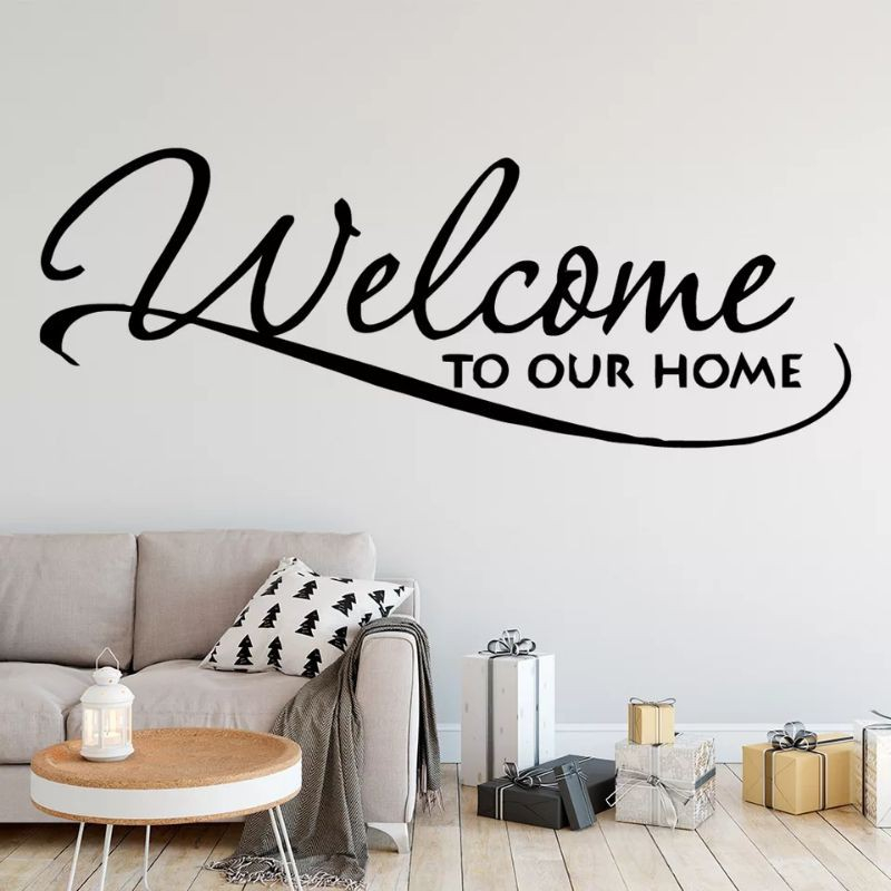 Jual 0691 WALL STICKER STIKER DINDING WELCOME TO OUR HOME SELAMAT ...