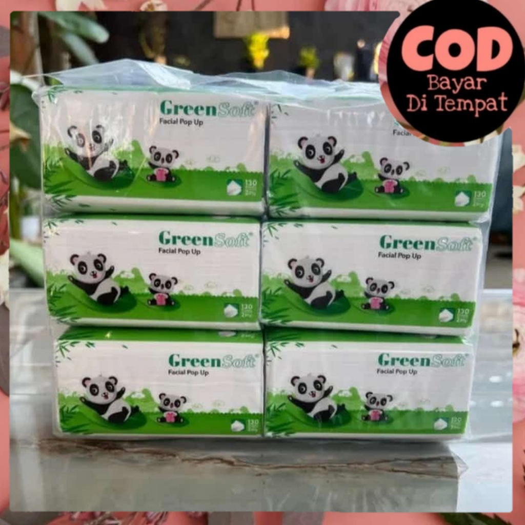 Jual TISU GREENSOFT ISI 6 ISI 130 SHEET 2PLY TISSUE KOTAK PERSEGI ...
