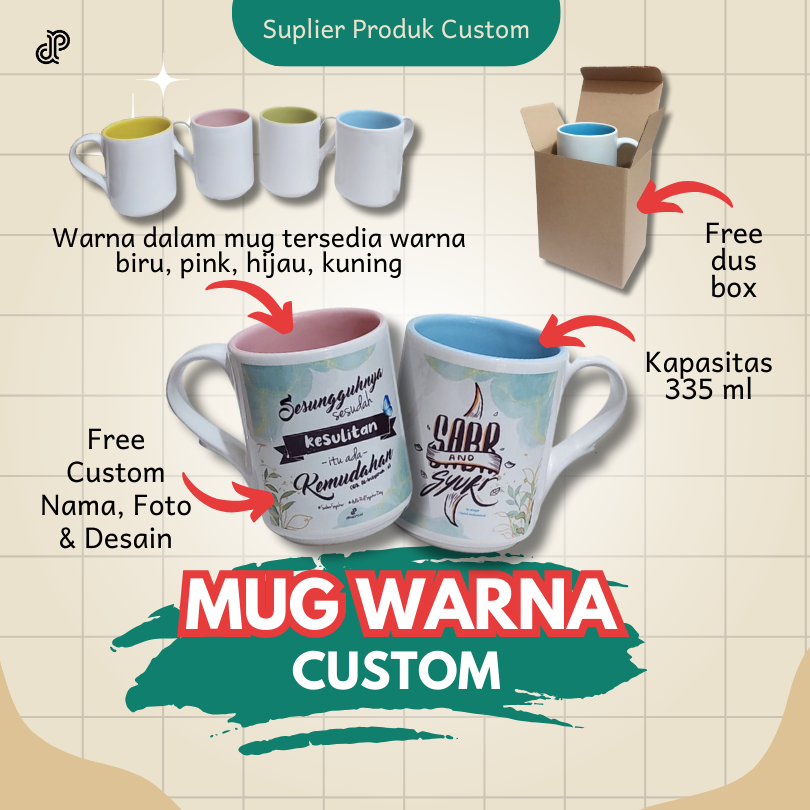 Jual MUG CUSTOM WARNA SATUAN | Shopee Indonesia
