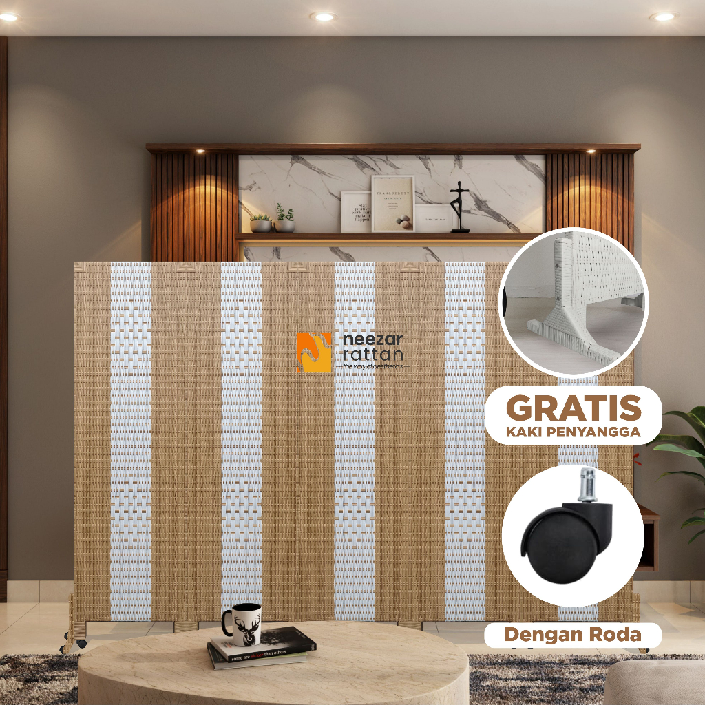 Jual READY STOCK - 5 Pintu Sketsel Rotan No.13 Pembatas penyekat ...