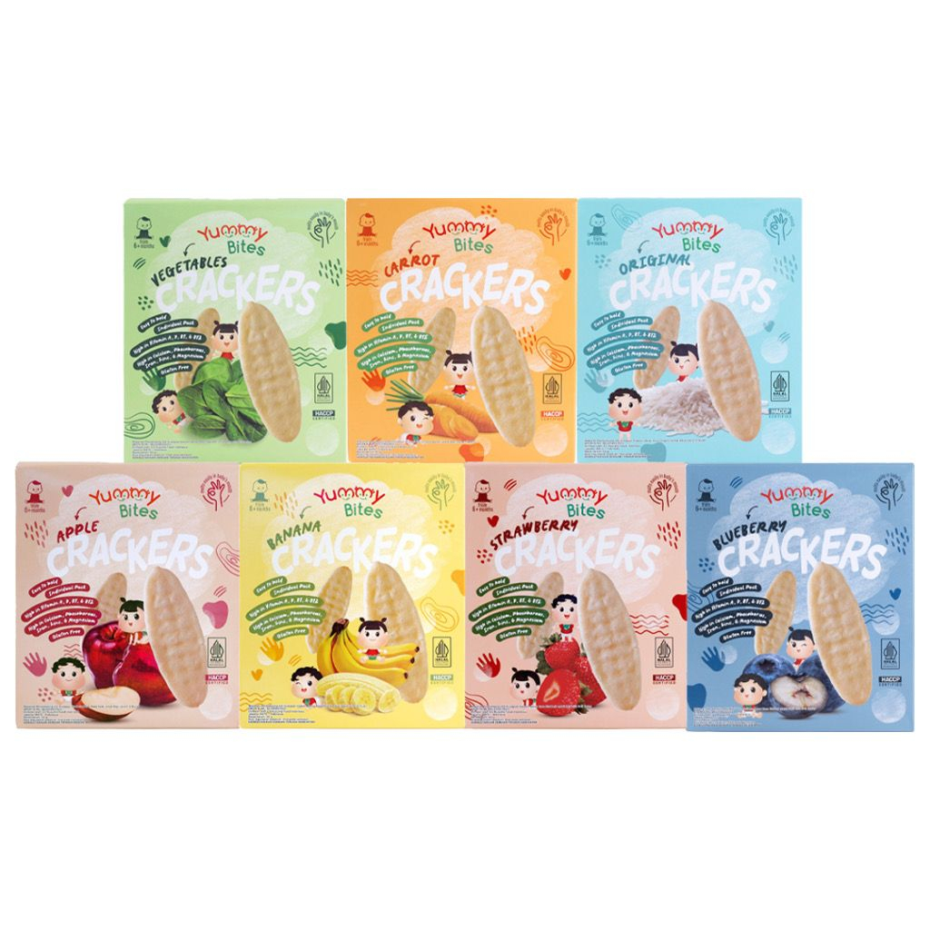 Jual YUMMY BITES Baby Rice Cracker 50gr / Crackers Bayi | Shopee Indonesia