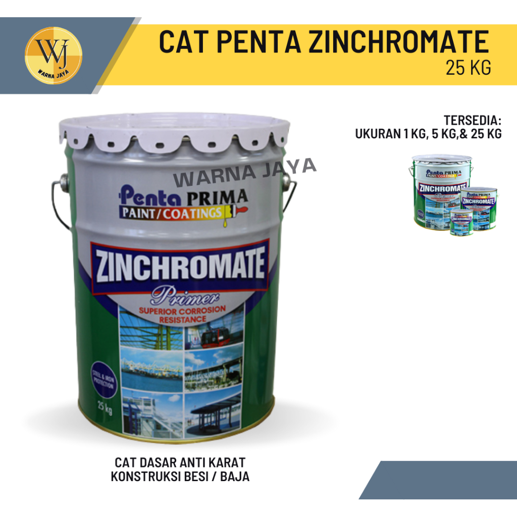 Jual Cat Penta Zinchromate Primer 25 KG / Cat Dasar Anti Karat / Cat ...