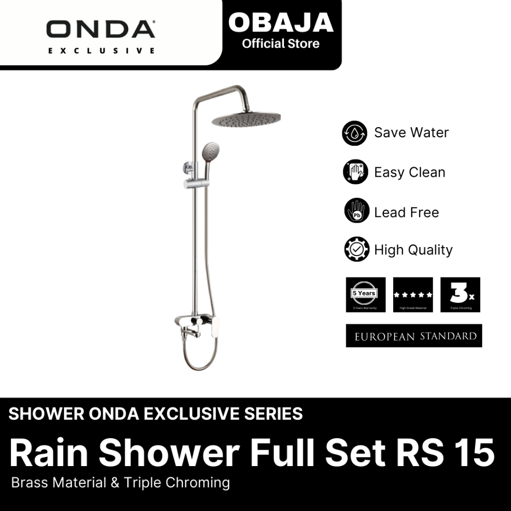 Jual Onda Exclusive Rain Shower Full Set RS 15 Onda Exclusive/Satu Set Mixed Rain Shower ...