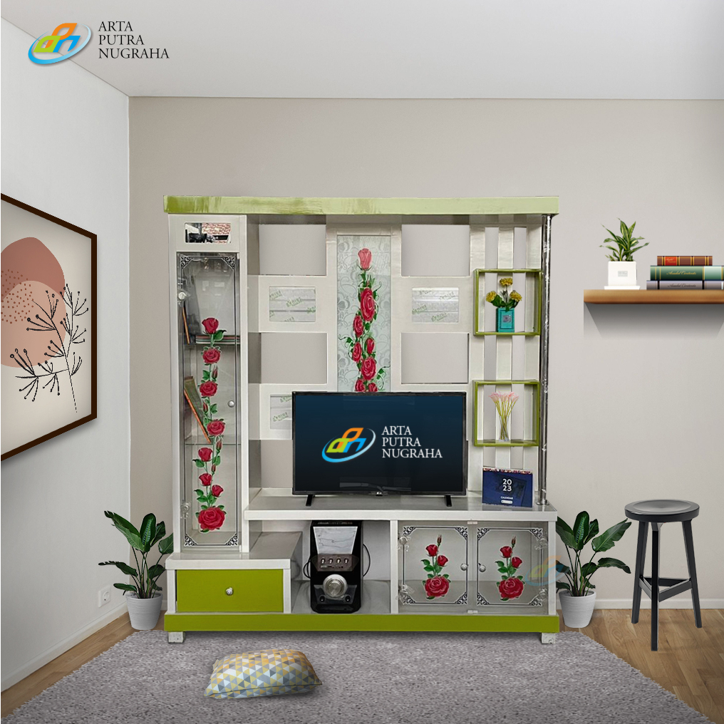 Jual Lemari TV Buffet Pilar Buffet TV partisi ruangan 180cm | Shopee ...