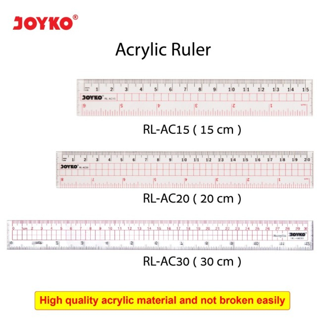 Jual RULER RL-AC30 JOYKO / PENGGARIS ACRYLIC / PENGGARIS / GARISAN ...