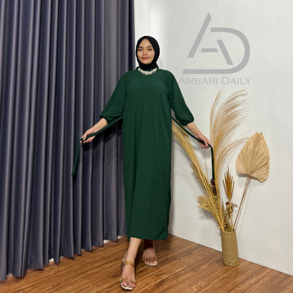 Jual Fathia Dress Busui Crinkle Polos wanita | Shopee Indonesia