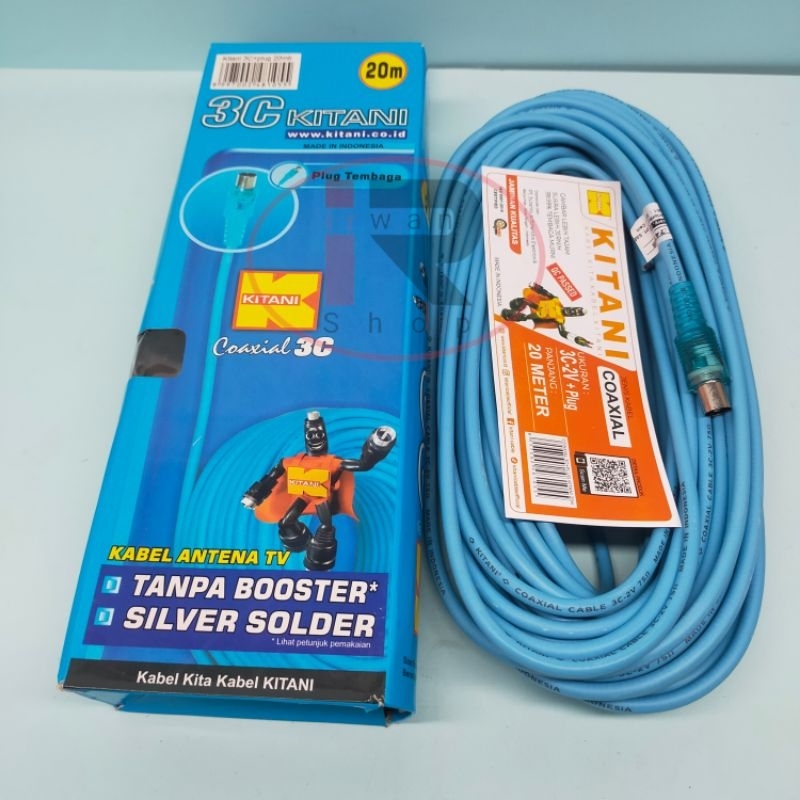 Jual Kabel Antena Tv Kitani 3C 20 Meter / Kabel Coaxial 3C Kitani 20 ...