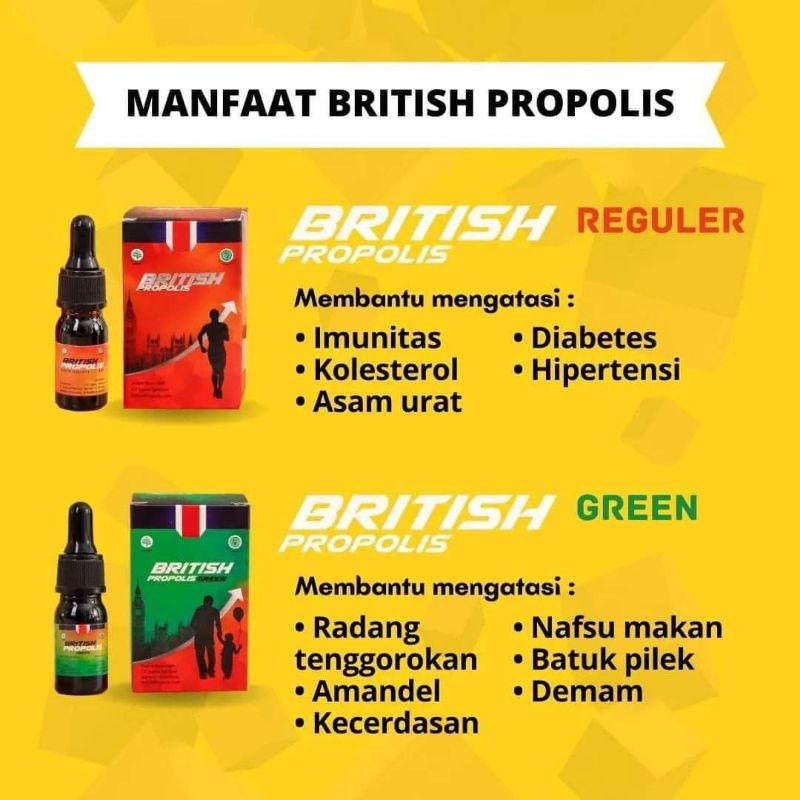 Jual BRITISH PROPOLIS REGULER (DEWASA) & BRITISH PROPOLIS GREEN (ANAK ...