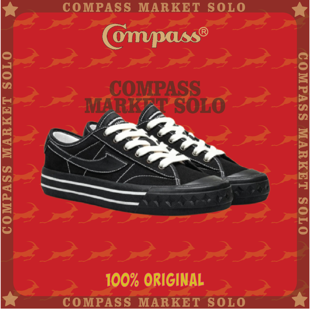 Jual [ORIGINAL] Sepatu Compass Retrograde Double Black Low || Full ...
