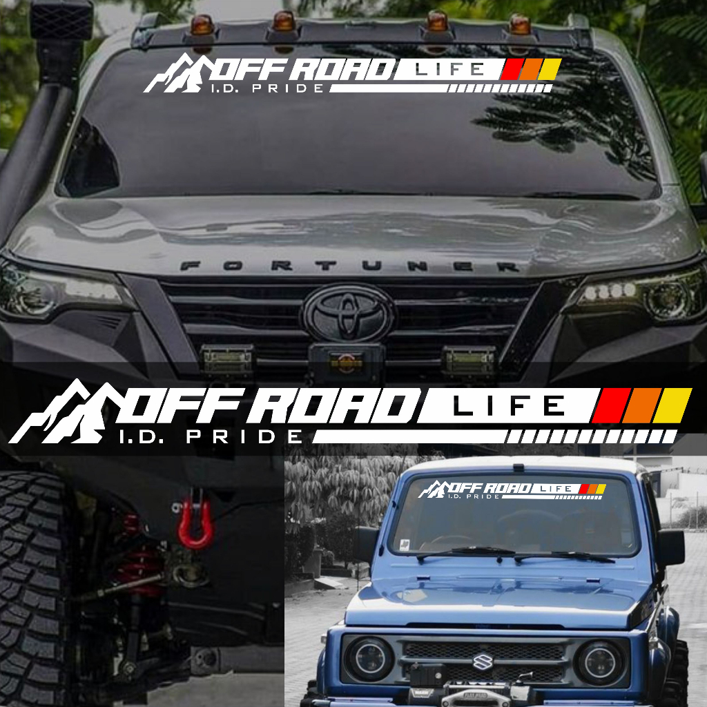 Jual cutting sticker off road ID 4x4 kaca mobil,jimny ,feroza,hummer ...