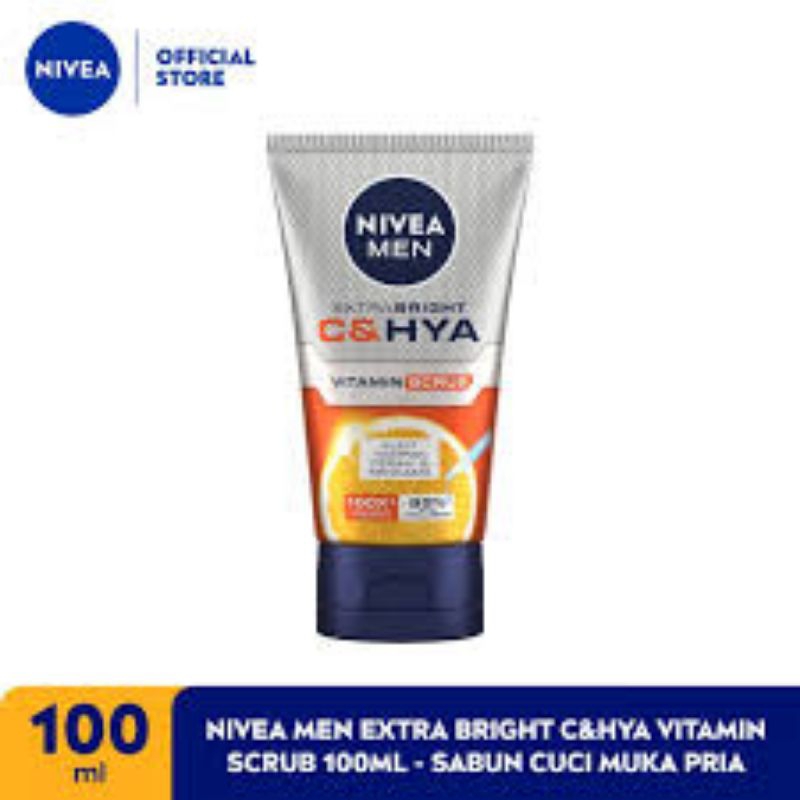 Jual NIVEA MEN BRIGHT OIL CLEAR PORE MINIMIZING SCRUB 100Ml, Nivea Men ...